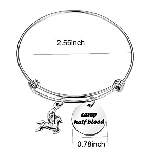 Camp Half Blood Bracelet Horse Charm Bracelet Percy Jackson Jewelry Gift for Family Mythology Movie Gift