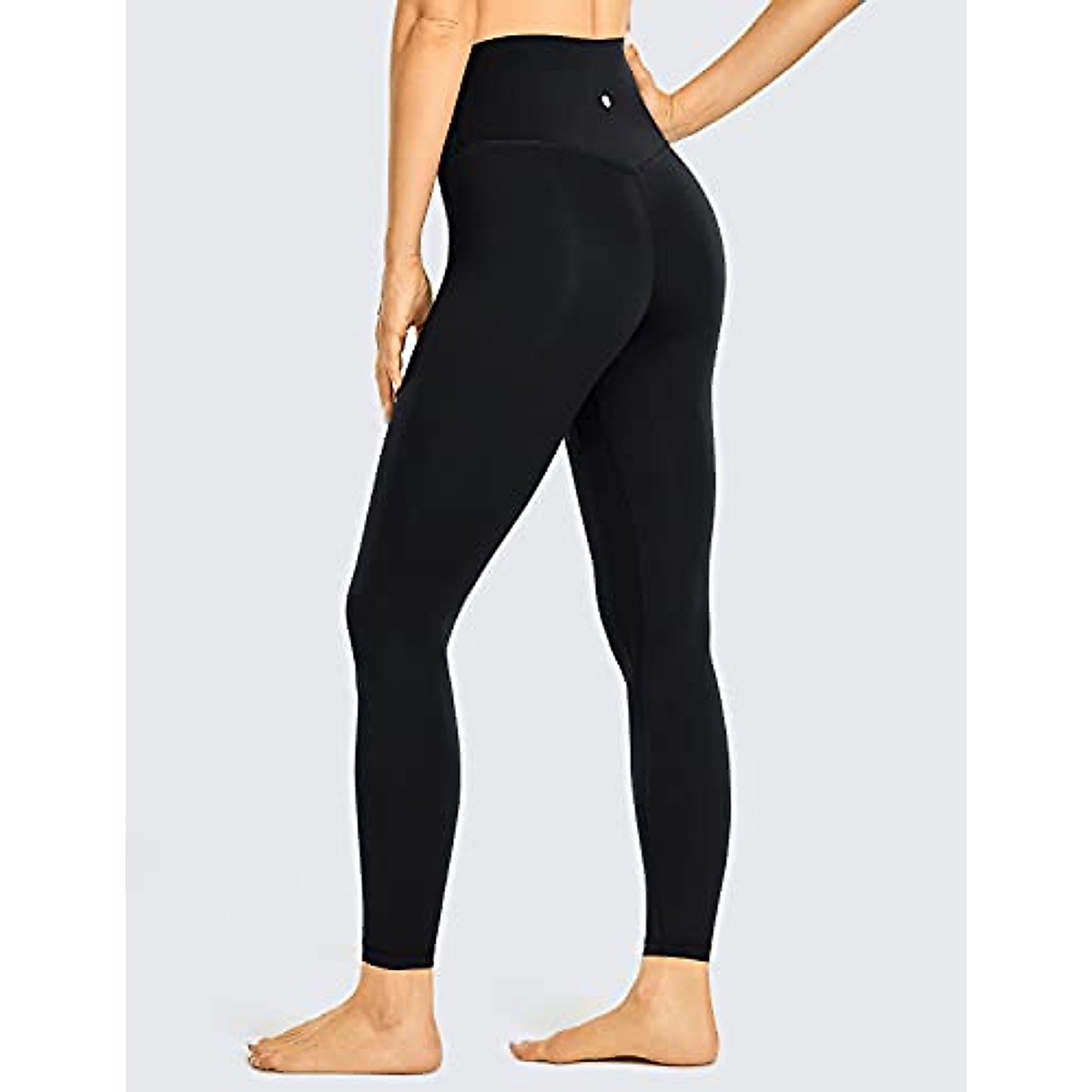 CRZ YOGA Women's Brushed Naked Feeling Yoga Leggings 25" - High Waisted Athletic Workout Leggings Yoga Pants Black Medium