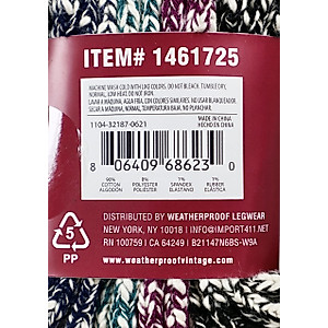 Weatherproof Women's Ankle Boot Socks Soft Cotton Blend, Black Gray Teal, 6 Pairs, 9.5 (1533563)