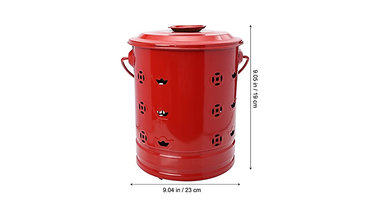 HANABASS Enamel Burn Barrel for Backyard Bonfires