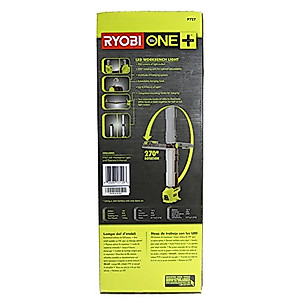 Ryobi P727 One+ 18 Volt 950 Lumen 270 Degree Rotating LED Work Light with Integrated Mounting Hooks (Battery Not Included, Light Only)