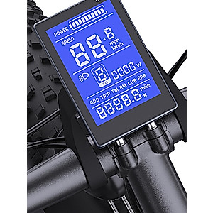 HAOQI Cheetah Electric Bike for Adults Peak 1000W UL 2849 Certified 48V 16AH/25Ah Battery Adult Electric Bicycles 26”*4”Fat Tire Full Suspension 28MPH Mountain Ebike 7 Speed Max 85 Miles Range