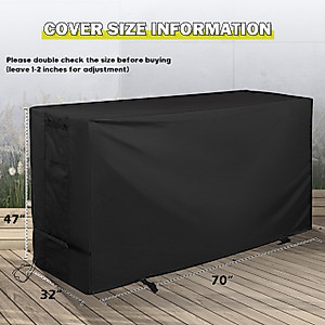 Starcrew Bar Height Patio Set Cover, Outdoor Bistro Set Cover, Protective Cover for Patio Swivel Bar Set/Outdoor High Stool Bistro Set/Outdoor Bar Table and Chairs Set/High Top Patio Set of 3 Pieces