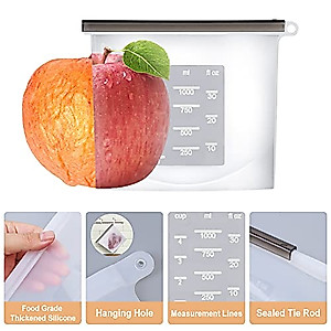 VGIGCICV 10Pcs Set of big mouth glass jars storage for kitchen organization,up to 45oz glass can, silicone bag for leftovers