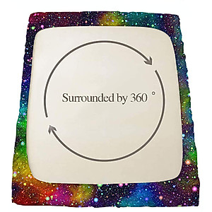 NiuOne Galaxy Fitted Sheet Set Rainbow Space Bedding Sheet Set for Girls Full 3PCS 1 Deep Pocket Sheet with 2 Pillowcases Wrinkle Free Microfiber(16,Full)