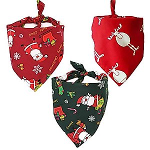 Professional*Bags AUPET 3 Pieces Christmas Dog Bandanas Thanksgiving Pet Bandana Halloween Pet Triangle Scarf Neckerchief Washable Dog Bibs for Dog and Cat