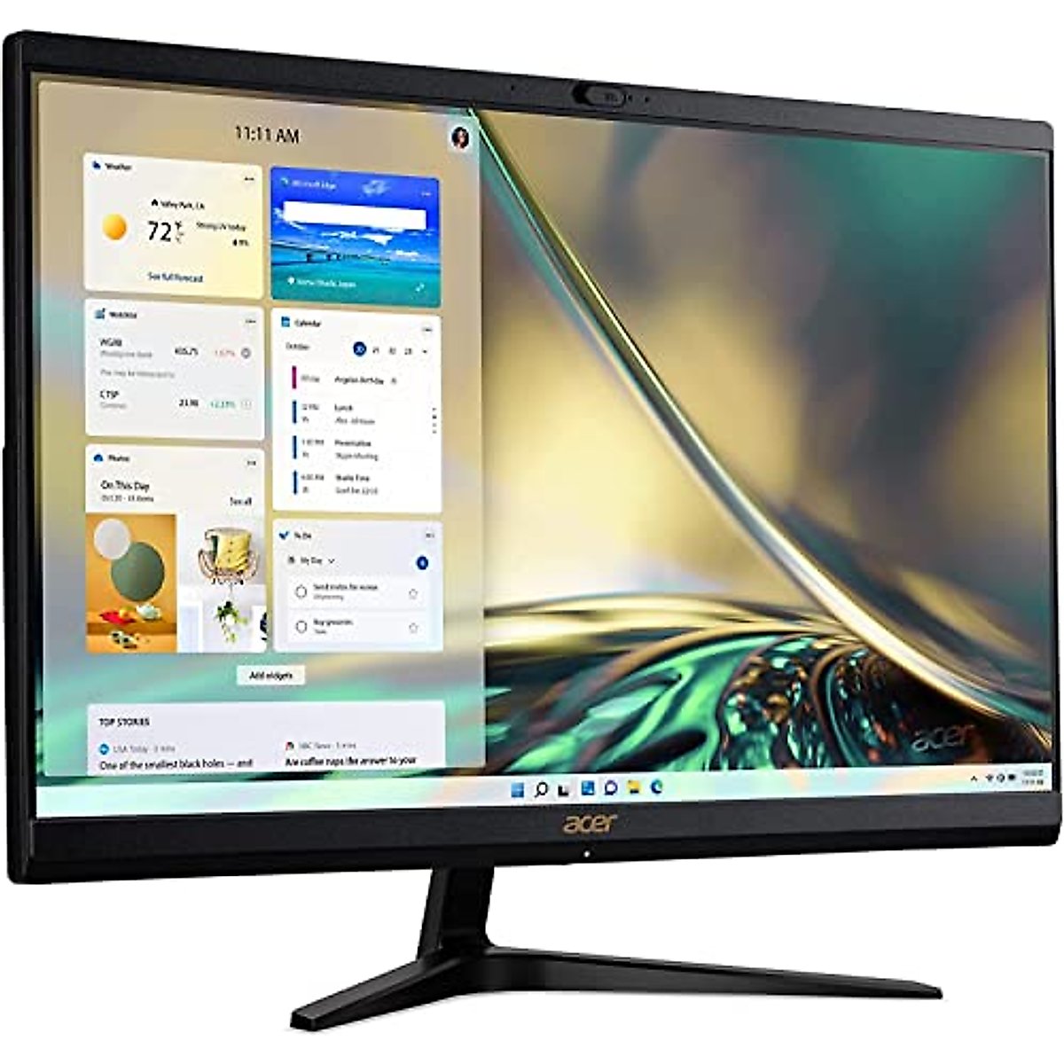 acer 2022 23.8" FHD IPS All-in-One AIO Desktop PC Intel 6-Core i3-1215U UHD Graphics 32GB DDR4 RAM 2TB SSD WiFi AX BT RJ45 USB-C Webcam HDMI Windows 11 Pro Wireless KB and Mouse w/RE USB