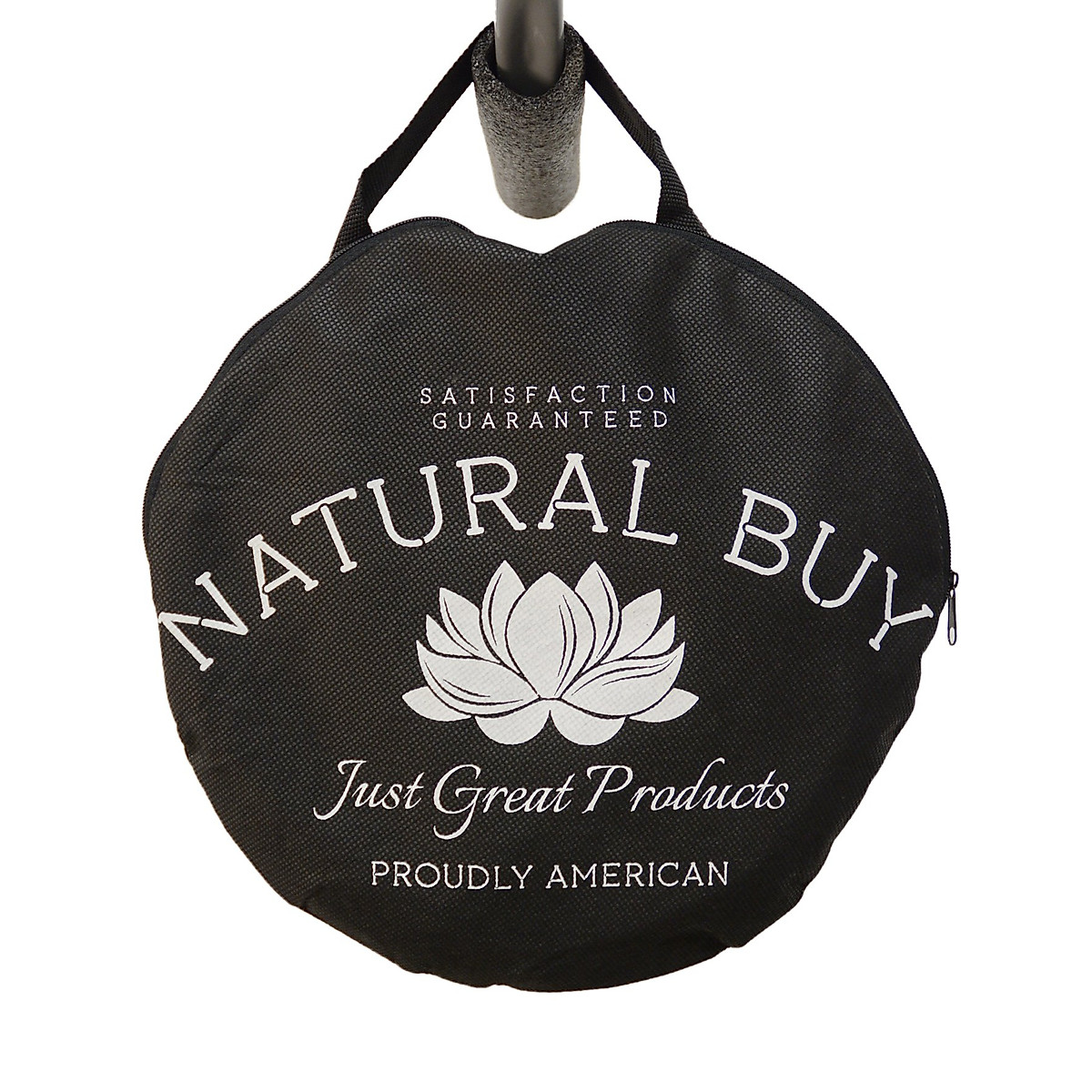 Natural Buy 9 Inch 3 Level MICRO Hanging Dry Net Indoor/Closet Drying Rack for Herbs, Organizer, Freshner - Black Mash Screen with Top-to-Bottom Zipper - Apartment Size with Zipped Storage Pouch