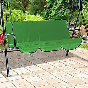 Yuehuam Patio Swing Cushion Cover Replacement for 3 Seaters Courtyard Garden Swing Seat Cover Replacement 3-Seat Cover Waterproof Protection Cover 59x20x3.9Inch (Swing Not Included)