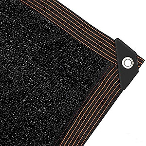 Shade Cloth Sunblock Mesh 6.5FTX6.5FT with 16 Aluminum Grommets Easier to Hang, UV Resistant Shade Sun Black Net Cloth for Greenhouse Flowers Plants Patio Lawn Mesh