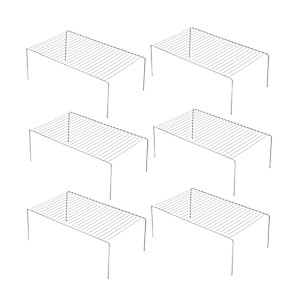 Redrubbit Medium (13 x 9. 4 Inch) Cabinet Storage Shelf Rack, Rustproof Kitchen Counter and Cabinet Shelf, Storage Rack Organizer for Kitchen, Fridge, Cabinet, Bathroom, Set of 2