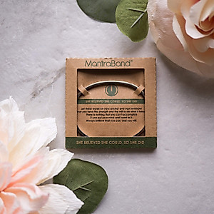 MantraBand Bracelets - Inspirational Engraved Adjustable Mantra Band Cuff Bracelet - Silver color - Gifts for Women