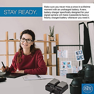 BM Premium 2 BLS-50, PS-BLS5 Batteries and Dual Bay Charger for Olympus OM-5, OM-D E-M5 III, E-M10, E-M10 III, E-M10 IV, E-PL8 E-PL9 E-PL10 Stylus 1 Cameras