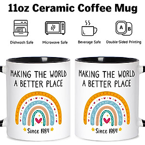 40th Birthday Gifts Women, 40 Year Old Birthday Gifts for Women, 1984 Birthday Gifts, Best Gifts for 40 Year Old Woman, 40th Birthday Gifts Ideas for Mom Sister Aunt with Mug, Candle, Keychain, Poster