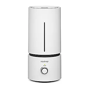 raydrop Cool Mist Humidifiers for Home Babies, 1.70 L Quiet and Small Ultrasonic Humidifier for Bedroom Nightstand, Space Saving, Auto Shut Off - (0.45 Gallon, US 110 V)