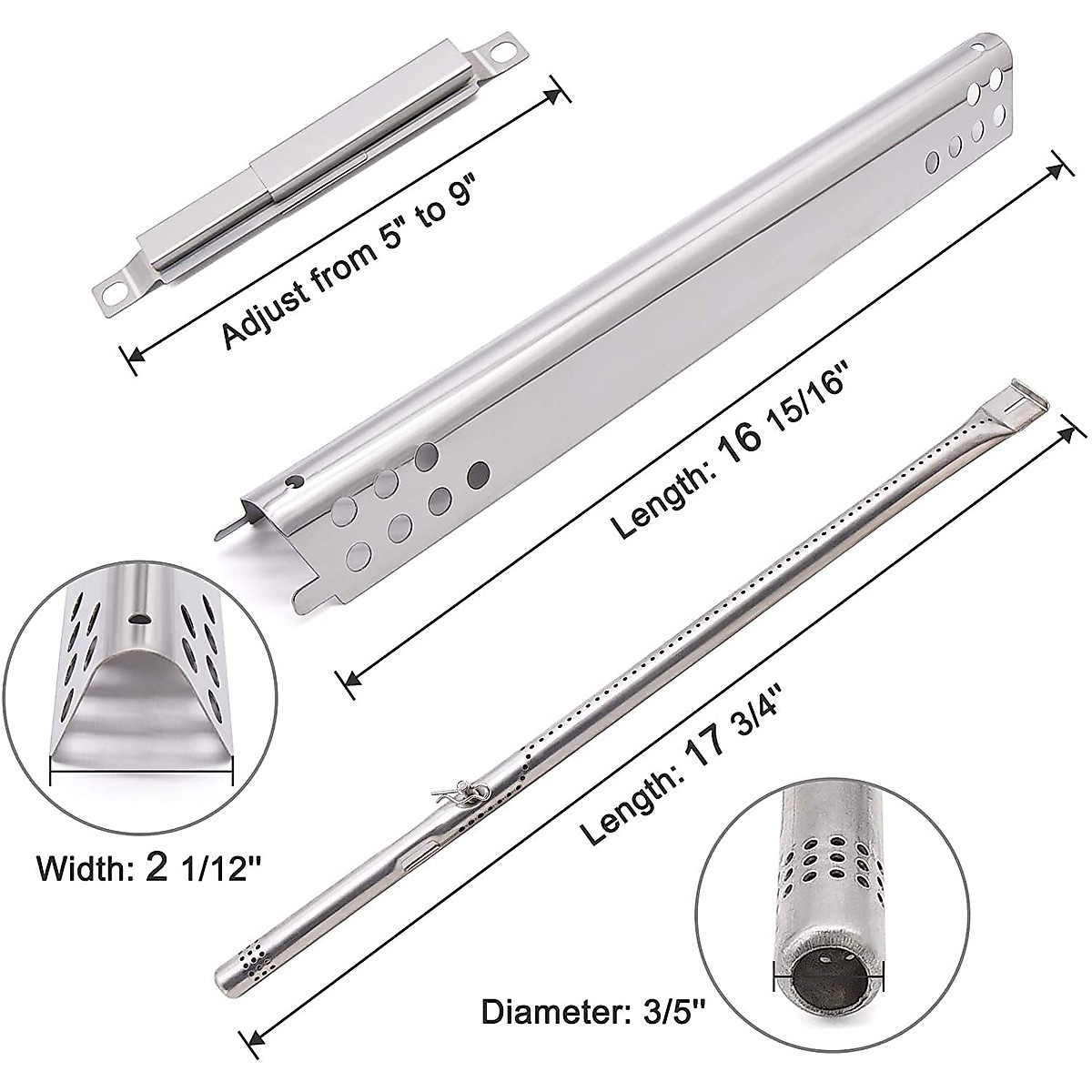 Adviace Repair Kit for Charbroil 463347017 463342119 463335517 463377319 463376017 463347418 463349917 463376217 463376519 463376319 463332718 Grill Parts