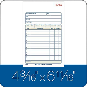 Adams Sales Order Book, 3-Part, Carbonless, 4-3/16" X 7-3/16" Inch, 50 Sets, White, Canary and Pink (TC4705)