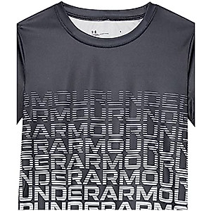 Under Armour Boys' Short Sleeve Shirt, Crewneck, Lightweight and Breathable, Black S21, 5
