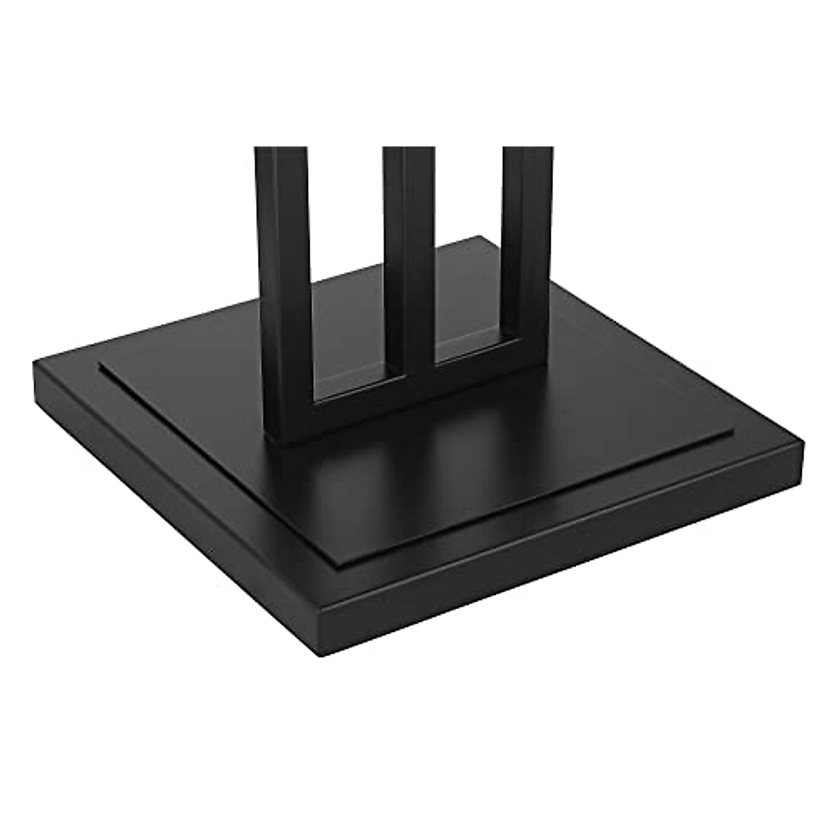 Franklin Iron Works Winslow Modern Industrial Floor Lamp 64" Tall Matte Black Metal 3-Light Rectangular Linen White Frosted Glass Shades for Living Room Reading Bedroom Office Family House Home