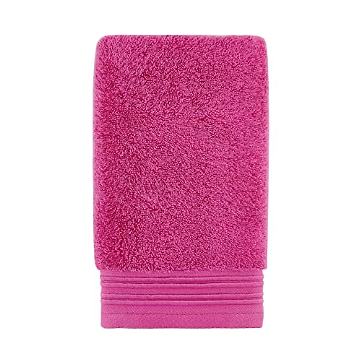Kate Spade New York Scallop Pleat 580 GSM Terry 1 Piece Hand Towel, 18 x 32 Inches, 100% Cotton (Magenta Frost)