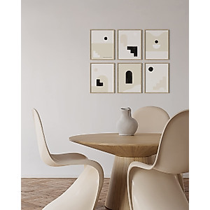 HAUS AND HUES 11"x14" Beige Oak Wood Frames Set of 6-11x14 Poster Frame, 11x14 Picture Frame Set of 6, 11 x 14 Frame Art, Wood Poster Frame, Wood Wall Art Frames, Poster Sized Wood Frames 11x14