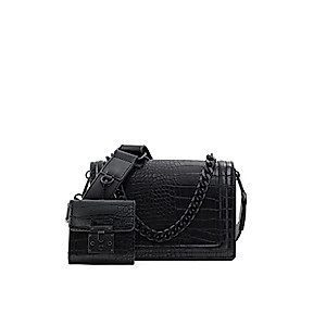 ALDO Women's Qiemar Crossbody Bag, Black/Black