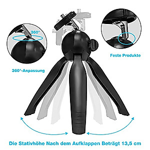 FunFlix Mini Projector DesktopTripod Compatible with Most Mini Projector： DBPOWER, Anker, DR,etc. Projector Stand with 360°Ball Head, Digital Camera Projectors