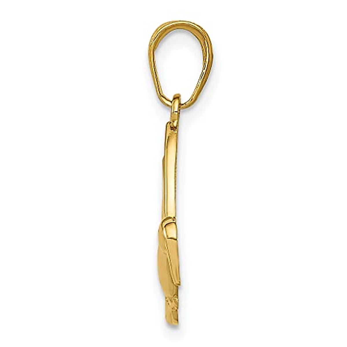 IceCarats 14K Yellow Gold Hummingbird Necklace Bird Pendant Charm 22mm x 21mm Only