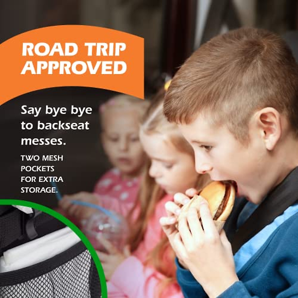 Drive Auto Car Trash Can - Collapsible, Leakproof Garbage Bin with 20 Trash Bags and Adjustable Strap - Car & Truck Accessories for Men and Women - Black, Large