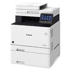 Canon imageCLASS Series Wireless Color All-in-One Laser Printer, Multifunction, Up to 28 ISO ppm, Mobile-Ready, Duplex Compatible with Alexa, Bundle JAWFOAL Printer Cable White