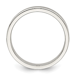 Jewelry Stores Network 3mm Flat Sterling Silver Wedding Band Ring Size 4.5