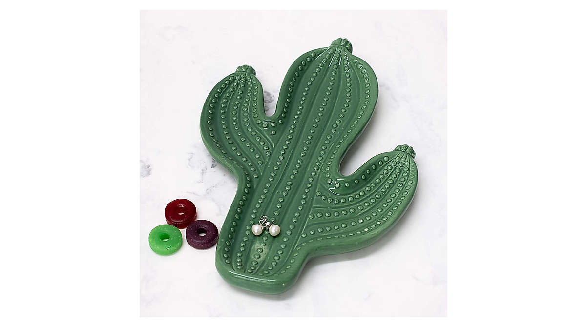 Green Cactus Spoon Rest - Rustic Kitchen Essential