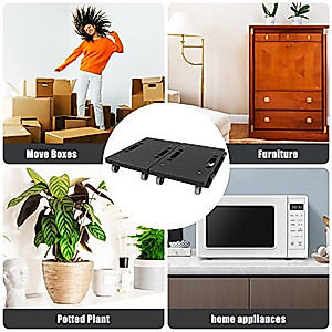 Kqiang 2 PCS Furniture Dolly for Moving,Interlocking Furniture Movers with Wheels,Heavy Furniture Roller Move Tool Set 500 Lbs Capacity Appliance Mover Rollers