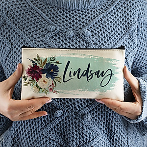 Bridesmaid Proposal Gifts - Personalized Makeup Bag for Women - 9 Colors - Custom Cosmetic Bag for Girls w/Name - Monogrammed Cosmetic Pouch