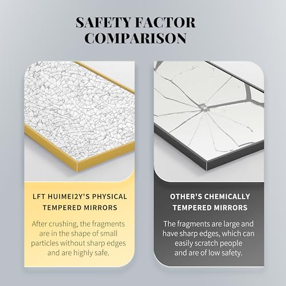 LFT HUIMEI2Y 71" x 32" Full Length Mirror with Stand, Large Floor Length Mirror, Full Body Tempered Mirror with Aluminum Alloy Frame for Living Room, Bedroom, Gym, Hanging or Leaning, Gold