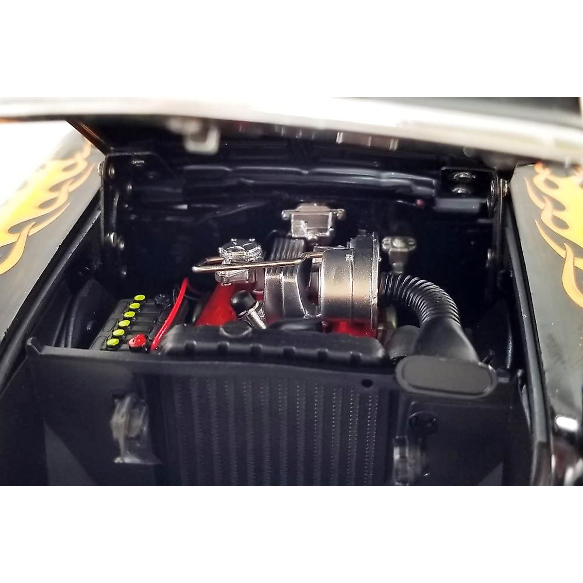 ModelToyCars 1957 Chevy Bel Air Hot Rod Big Daddy Ed Roth, Black - Acme A1807014-1/18 Scale Diecast Car