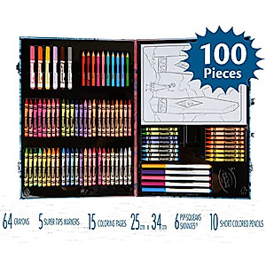 Crayola Frozen 2 Inspiration Art Case, 100 Art & Coloring Supplies, Gift for Kids, Ages 5, 6, 7, 8