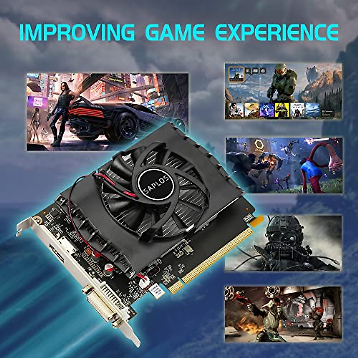 QTHREE NVIDIA GT 1030 2GB GDDR5 Graphics Card,64 Bit,DVI-D,HDMI,Desktop Gaming Video Card for PC,Computer GPU,PCI Express x4,DirectX 12,Support 4K