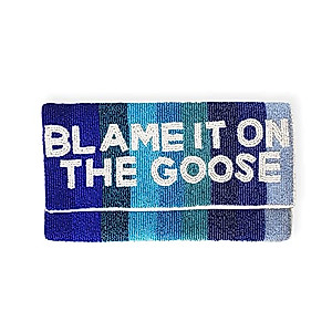 Blame it on the Goose Clutch, Beaded Purse for Bachelorette, Bachelorette Party Gift, Bride Gift, Engagement Gift for Bride To Be, Summer Clutch, Beaded Bag