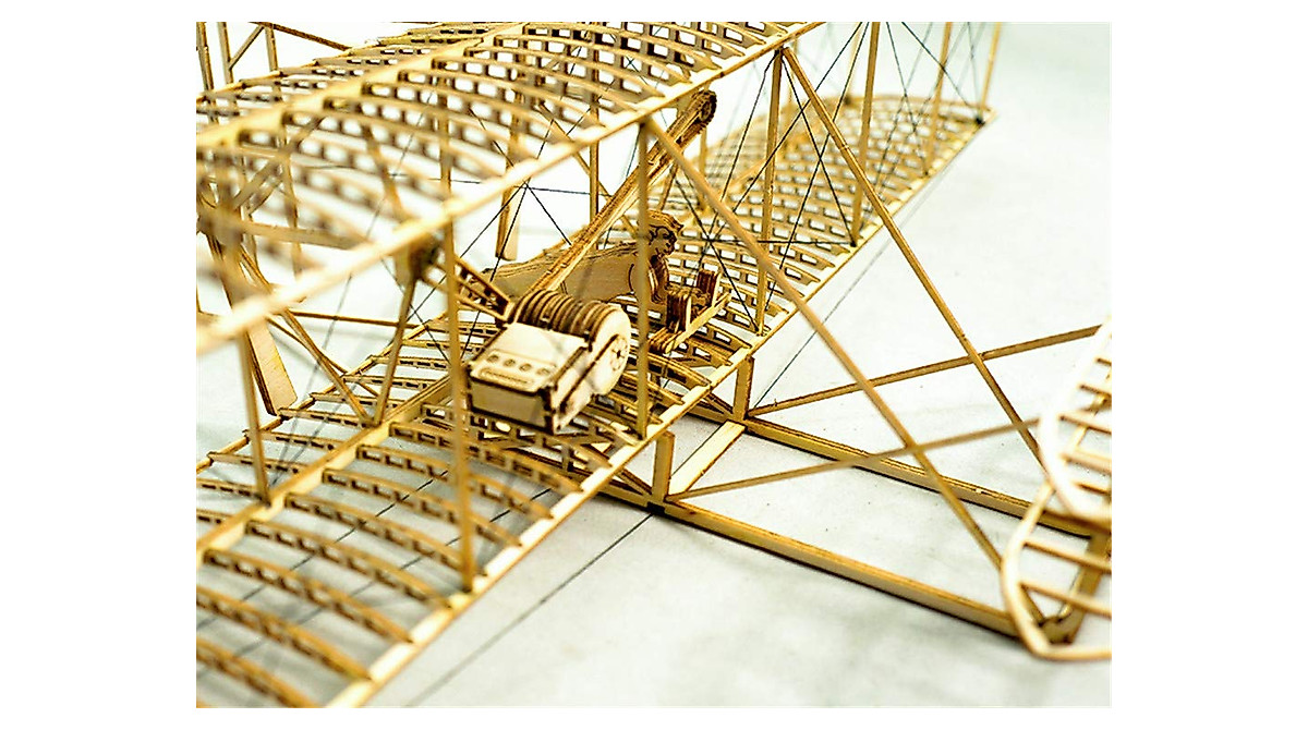 Build Your Own Wright Brothers Flyer Wooden Model Kit | DIY Aviation Puzzle