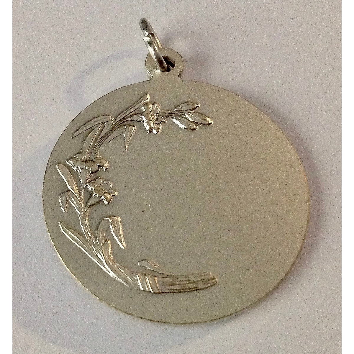 Saint Michael The Archangel Silver Tone Medal - BIg Size - 32 mm - Made in HIGH RELIEF