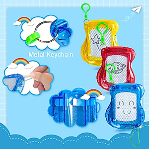 YouCute 8 Mini Magnetic Drawing Board with Metal Keychain Party Favors for Kids Goodie Bag Stuffers Birthday Party Bag for Boys Girls