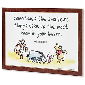 Open Road Brands Disney Winnie the Pooh Room in Your Heart Nostalgic Wood Wall Decor For Nursery, Bedroom or Play Room