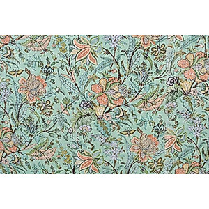 Maviss Homes Indian Traditional Handmade Floral Cotton Super Soft Kantha Quilt Blanket | Throw Bedspread Blanket | Bedroom Décor Throw Quilt |Home Décor; Multicolour