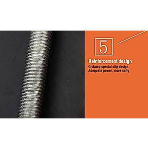 Edward Tools Heavy Duty Steel 8" C Clamp - Iron Alloy - Versatile Clamp for Brake, parts assembly, fastening, welding, woodwork, metal work, auto - T rotary handle - Thicker Screw