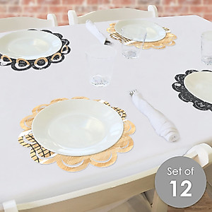 Big Dot of Happiness Bump, Set, Spike - Volleyball - Baby Shower or Birthday Party Round Table Decorations - Paper Chargers - Place Setting For 12