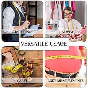 Unitedprime Flexible Tape Measure, Accurate Dual Scale Standard & Metric Measurements Tape,Soft Measuring Tape for Body, Weight Loss Sewing Tailor Craft Ruler,Blue,150cm/60 inch (White / 2 Pack)