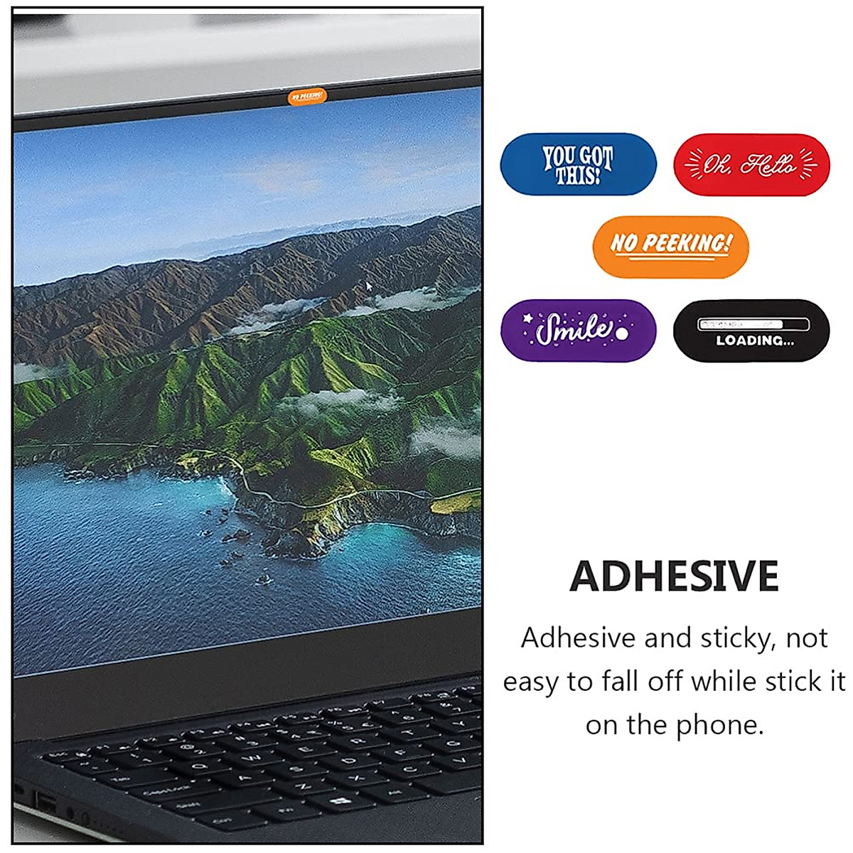 SOLUSTRE 5Pcs Camera Cover Webcam Covers Webcam Privacy Camera for Computer Phone Camera Computers laptops Camera Safety Covers Protective Covers Anti-Peeping Covers Cell Phone slideshow