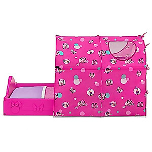 Delta Children Disney Minnie Mouse Plastic Sleep and Play Toddler Bed with Canopy