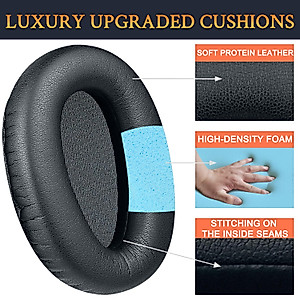 SOULWIT Replacement Ear Pads Cushions for Sony WH-CH700N (WHCH700N) & MDR-ZX780 (ZX780DC)/MDR-ZX770 (ZX770BN ZX770BT), Earpads for MDR-10R (10RNC 10RBT) Over-Ear Headphones (Titanium)
